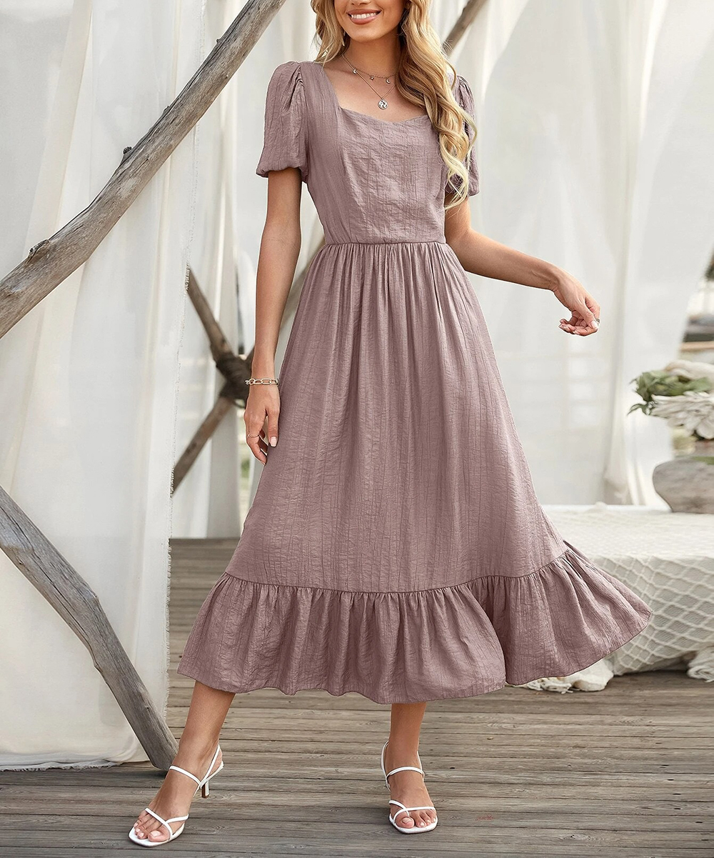 Rochie Lunga SHEIN, roz pudra, S 255387 | evendi.ro