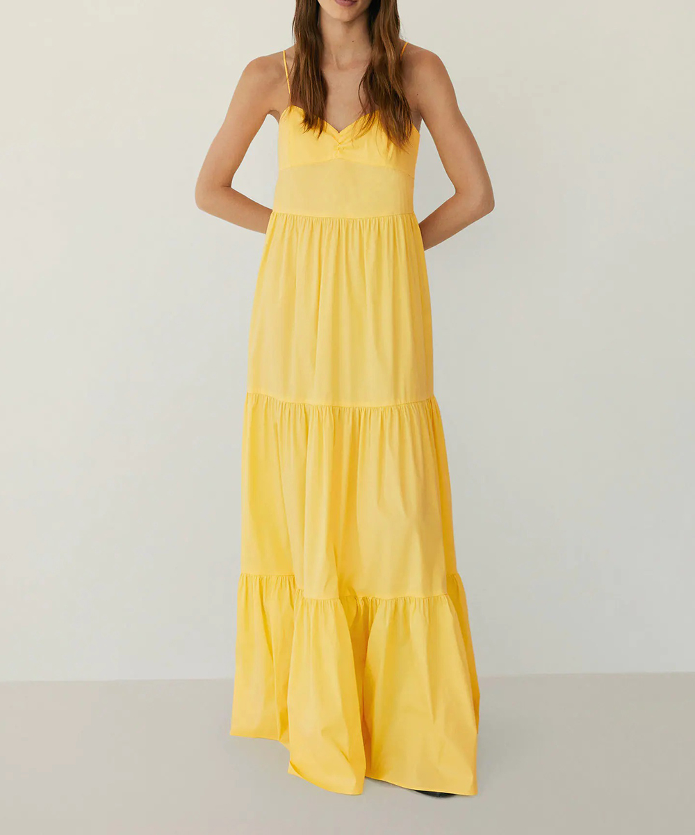 Rochie Lunga Mango, galben, S 274091 | evendi.ro