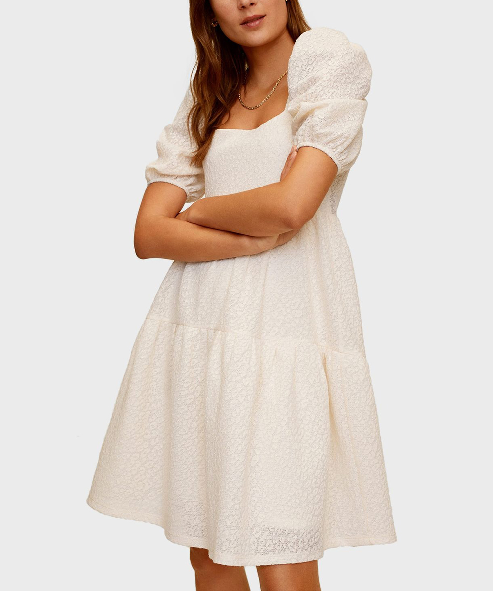 Rochie Scurta Mango, crem, S 281618 | evendi.ro