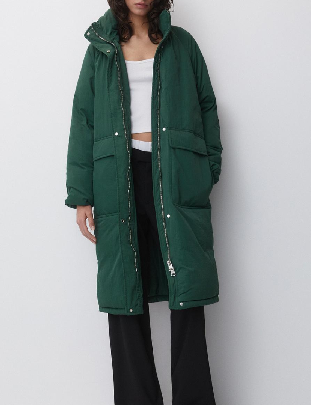 Geaca Pull&Bear, verde 500261 | evendi.ro