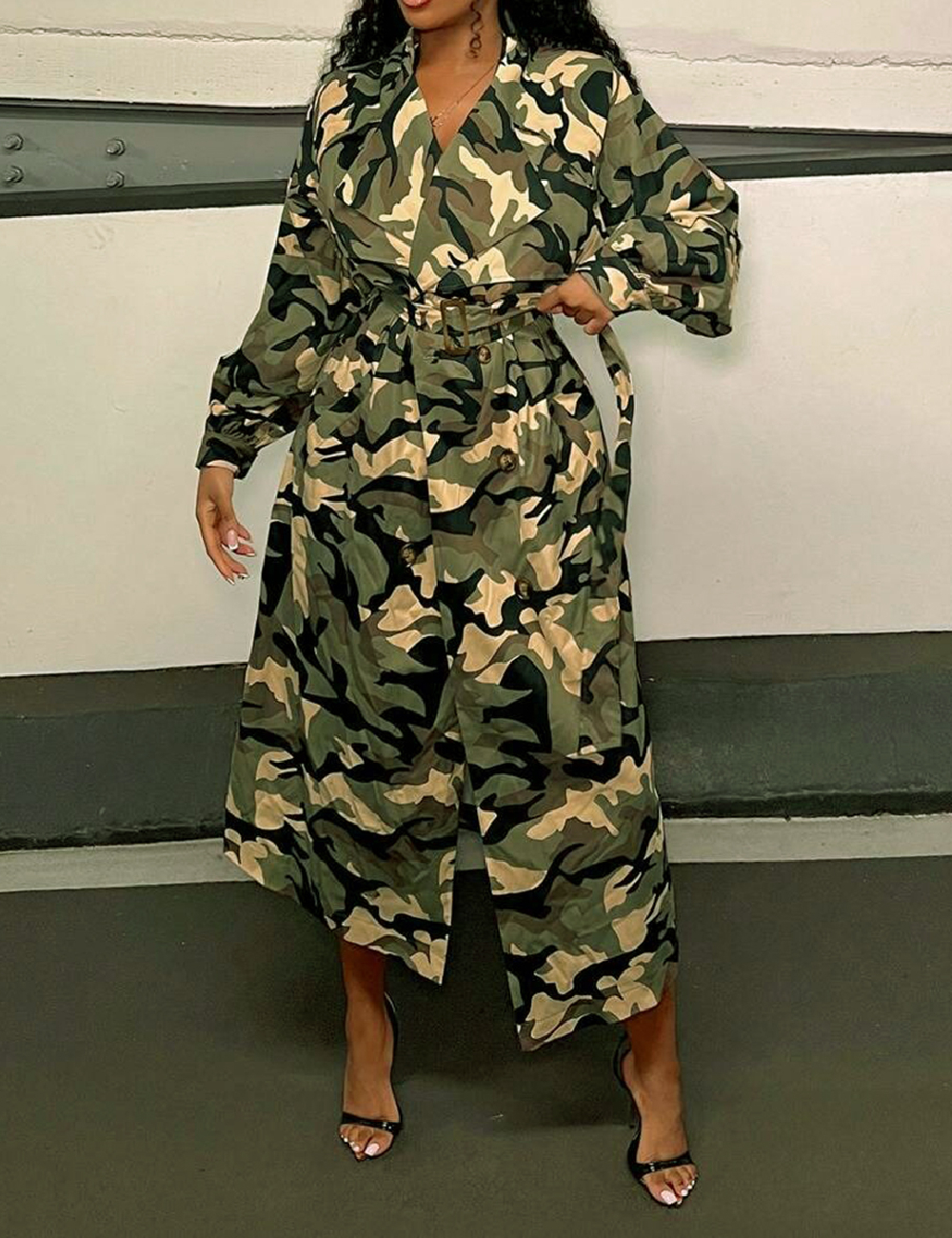 Trench SHEIN, army 507923 | evendi.ro