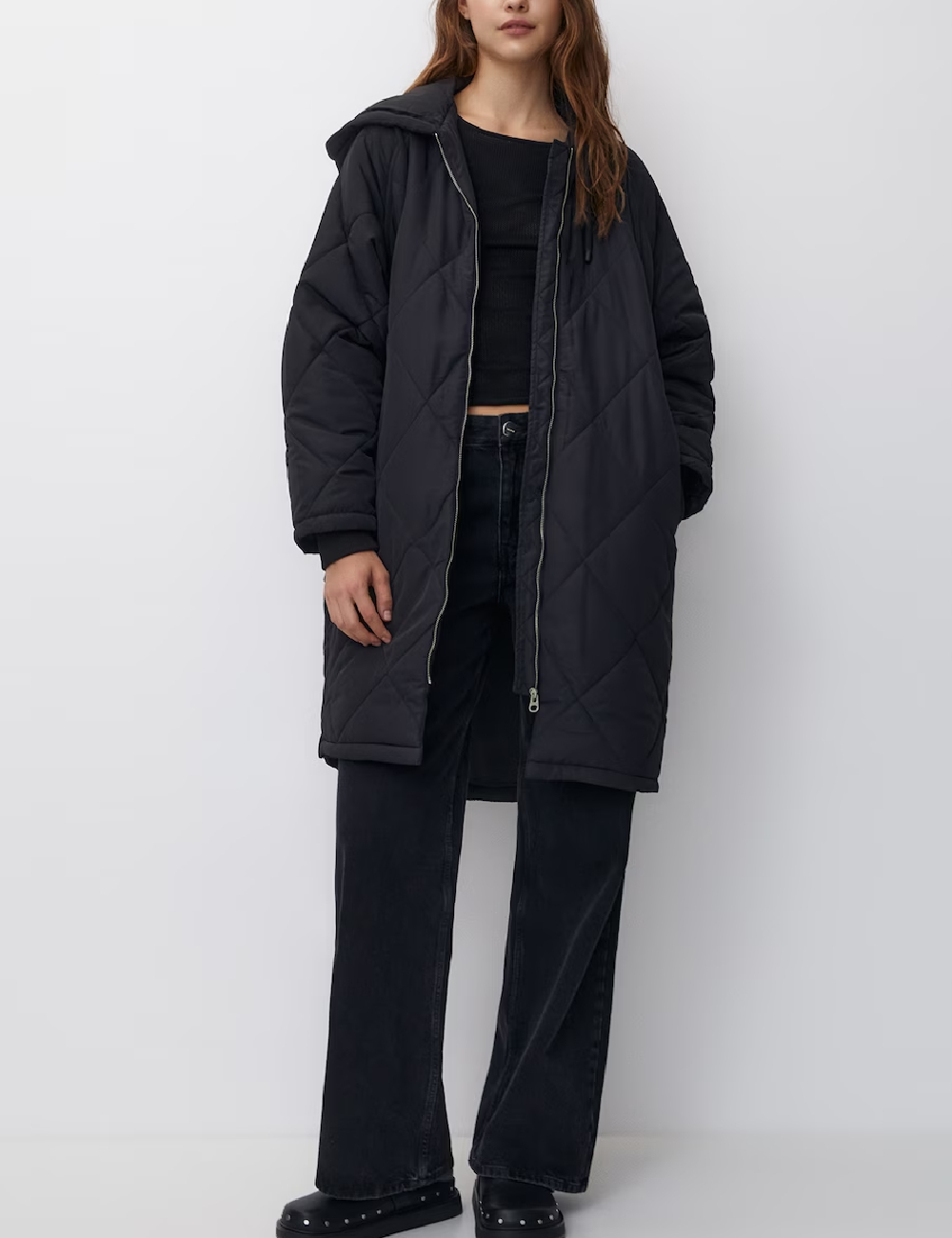Geaca Pull&Bear, negru 508365 | evendi.ro