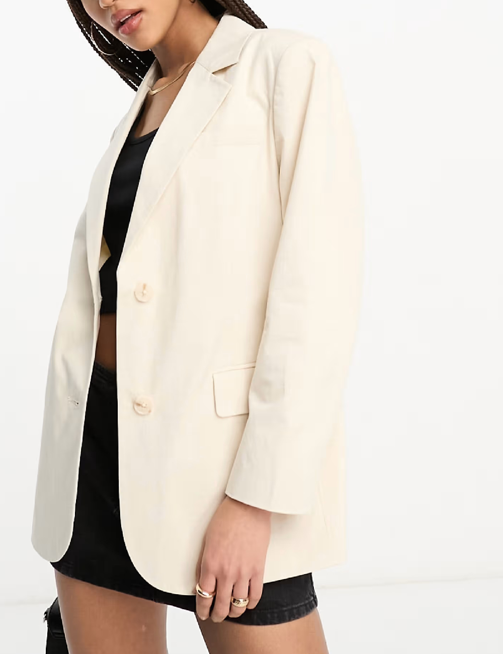Sacou Stradivarius, crem 514025 | evendi.ro