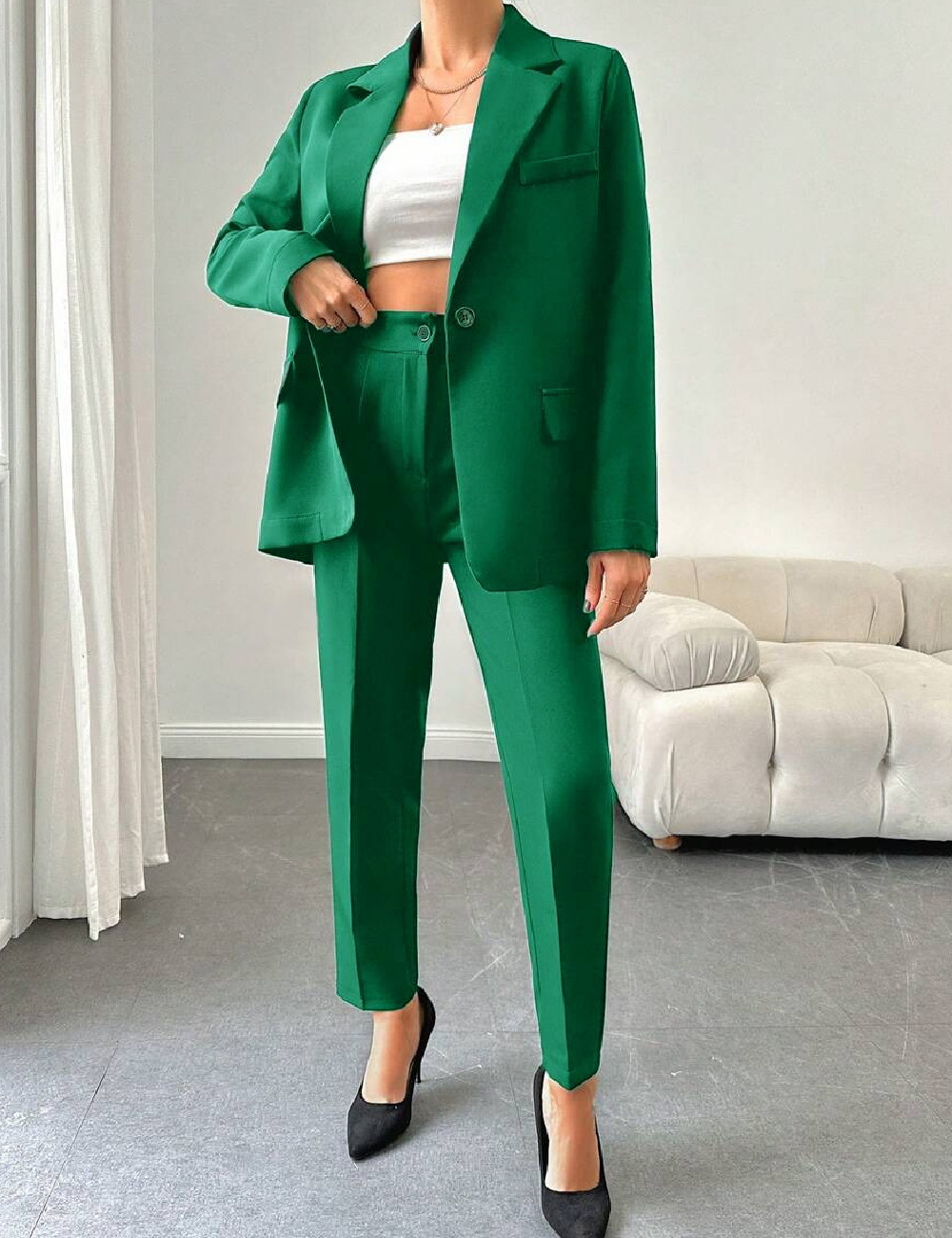 Costum SHEIN, verde 523596 | evendi.ro