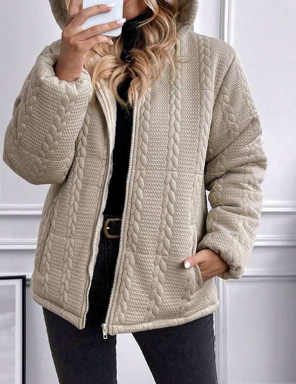 Geaca SHEIN, crem 540820 | evendi.ro