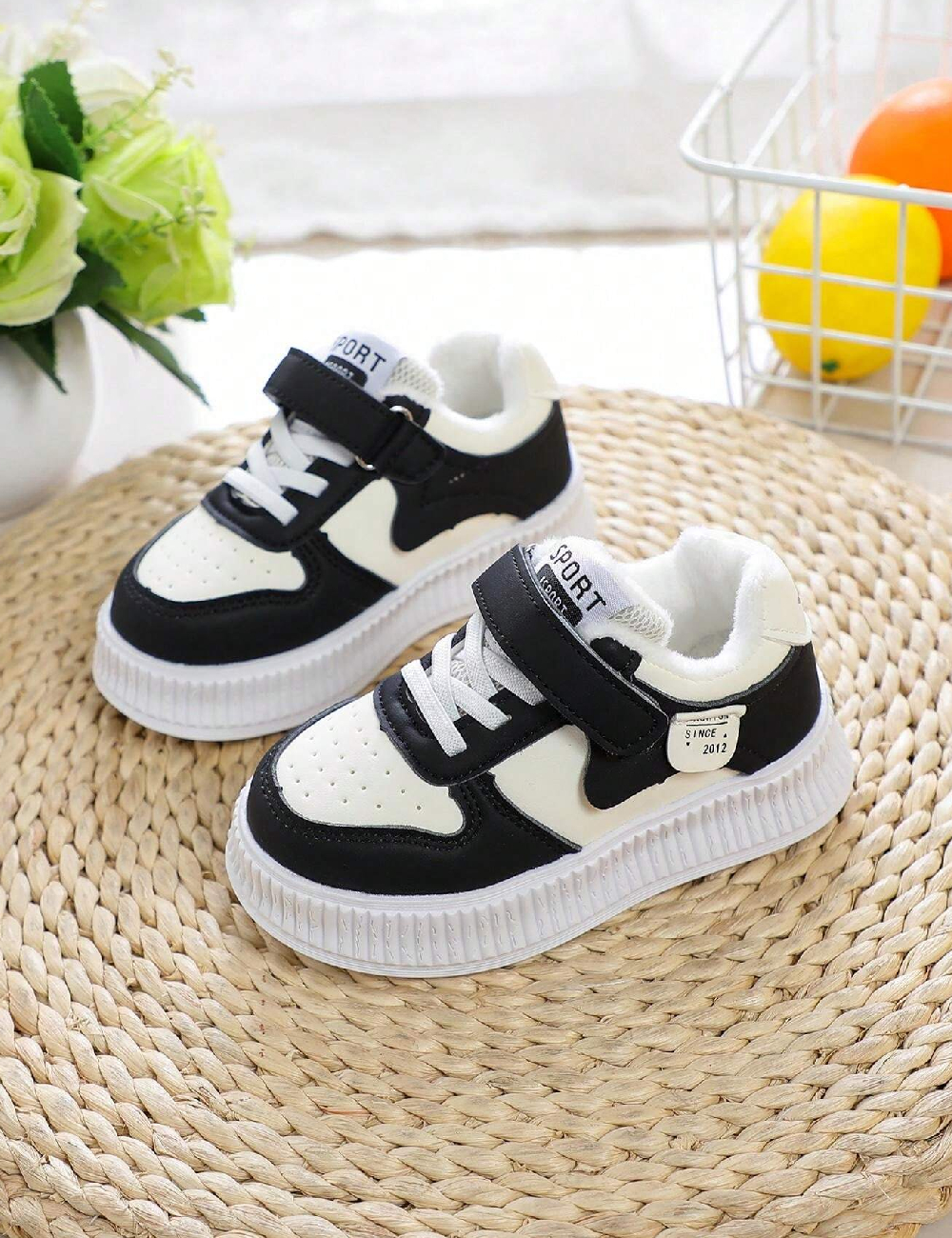 Adidasi Shein Kids, alb/negru 544115 | evendi.ro