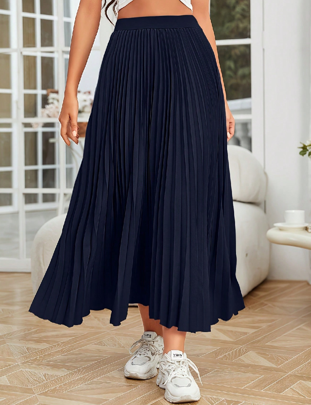 Fusta SHEIN, bleumarin 649397 | evendi.ro