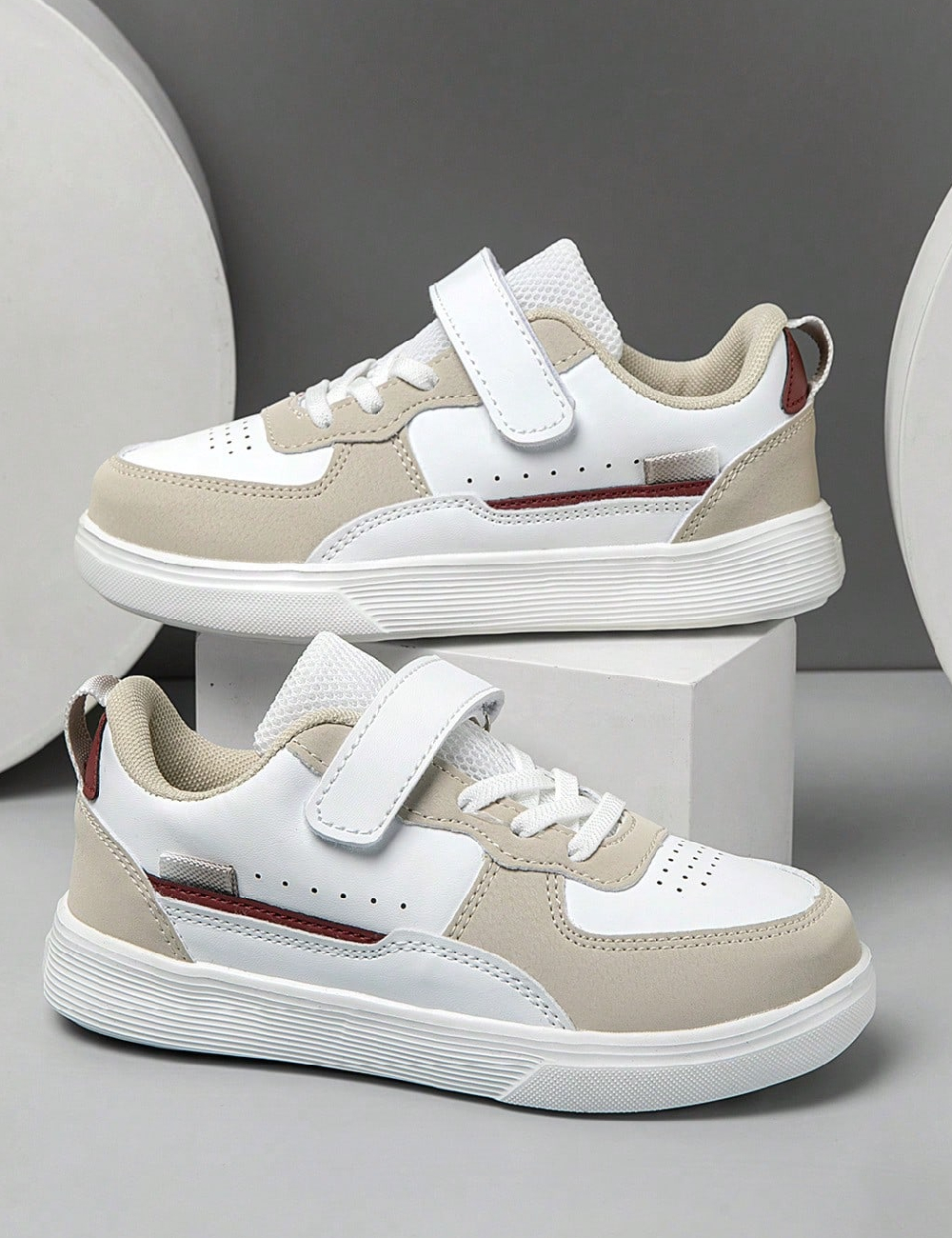 Adidasi Shein Kids, alb/bej 650282 | evendi.ro