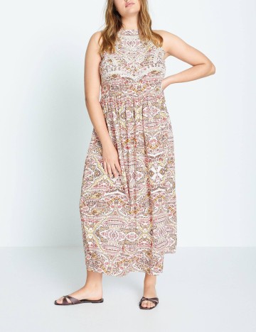 Rochie lunga Mango Violeta, mix culori, XXL 274421 | evendi.ro