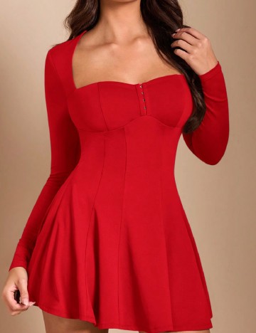 Rochie scurta SHEIN, rosu 725079 | evendi.ro