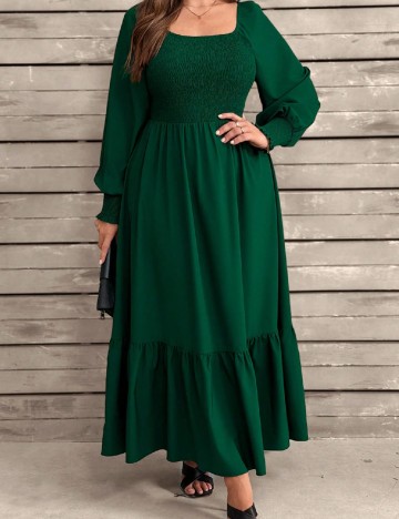 Rochie lunga SHEIN CURVE, verde 774358 | evendi.ro