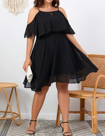 Rochie scurta SHEIN CURVE, negru 781207 | evendi.ro