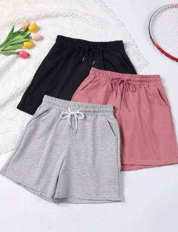 Set Pantaloni scurti 3 perechi SHEIN, mix culori 783741 | evendi.ro