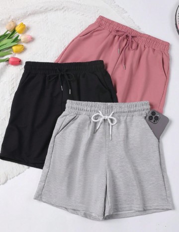 Set Pantaloni scurti 3 perechi SHEIN, mix culori 783741 | evendi.ro